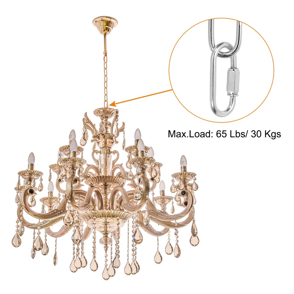 10 Feet 65 Lbs Lighting Chain for Hanging Lamp Chandelier Chain Light ...