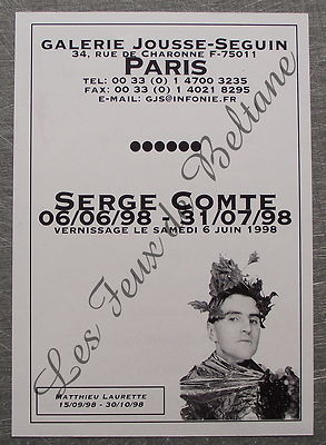 Publicité Exposition SERGE COMTE Galerie Jousse Seguin 1998 french ...