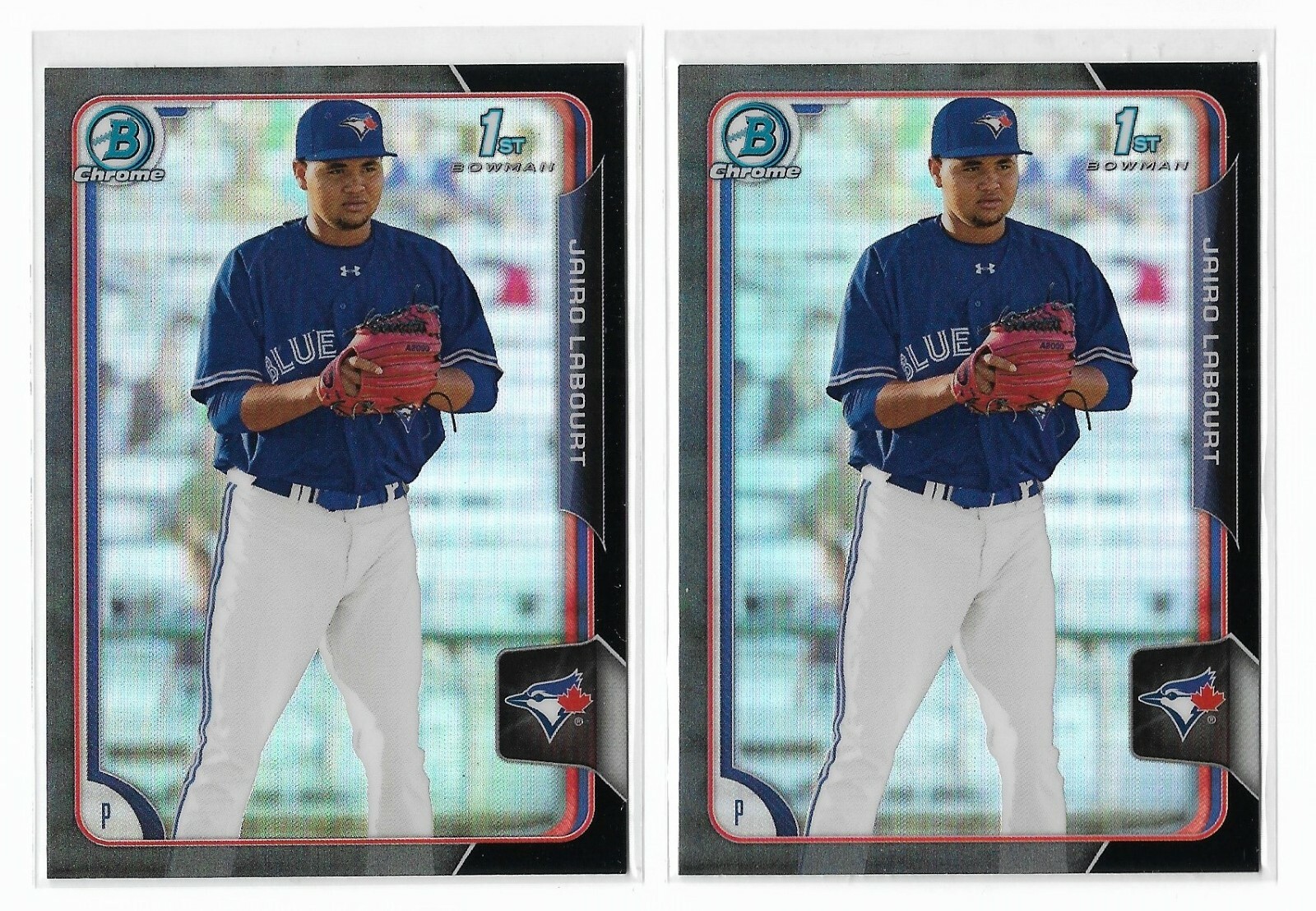 Jairo Labourt 2015 Bowman Chrome Prospects Black Asia Refractor RC Lot ...