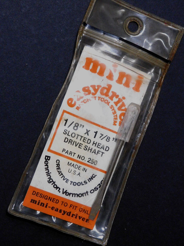 VINTAGE MINI-EASYDRIVER 1/8x1 7/8" SLOTTED HEAD DRIVE SHAFT - ORIGINAL ...