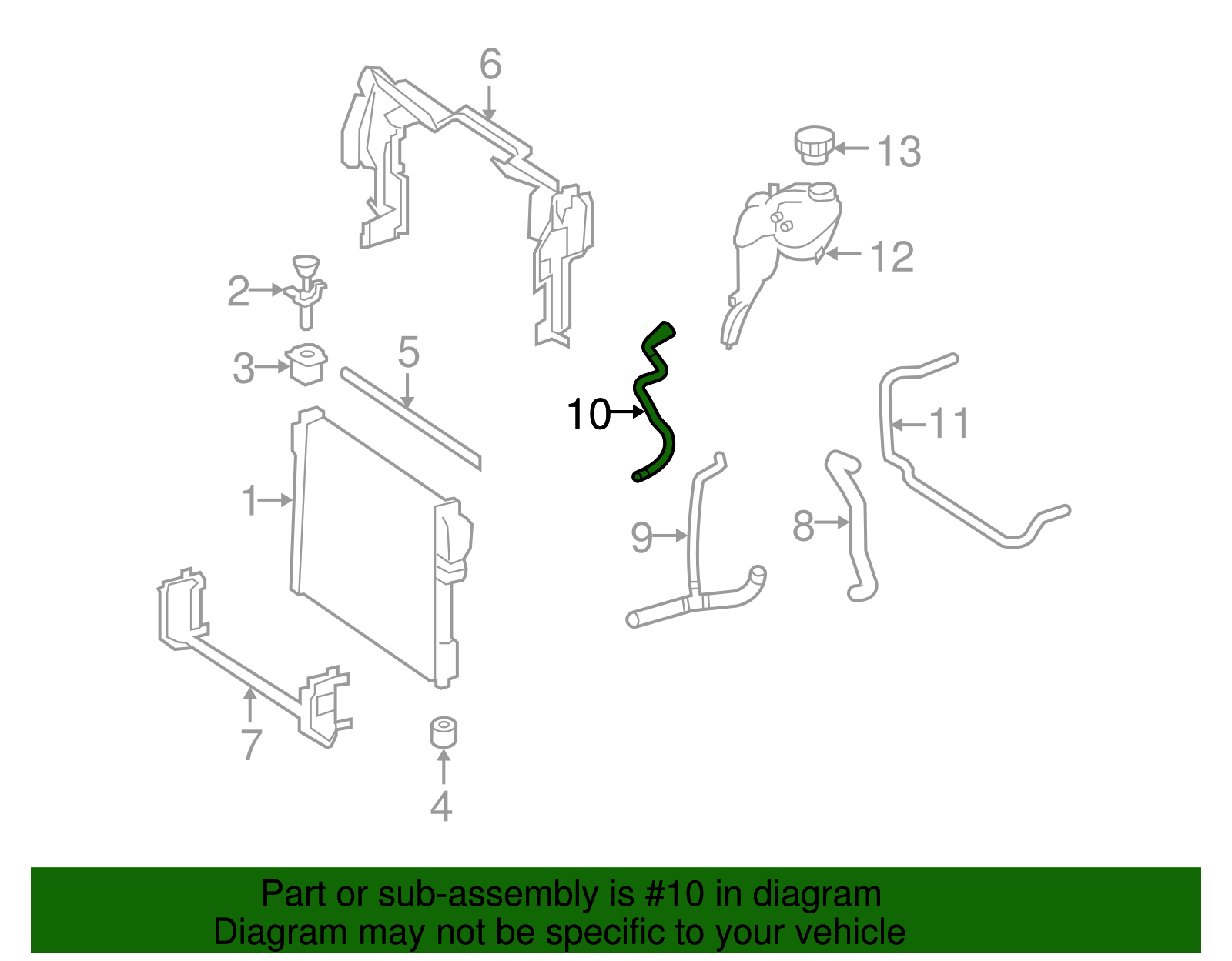 Mercedes-Benz Genuine Filling Hose to Expansion Tank 2215015584 for ...