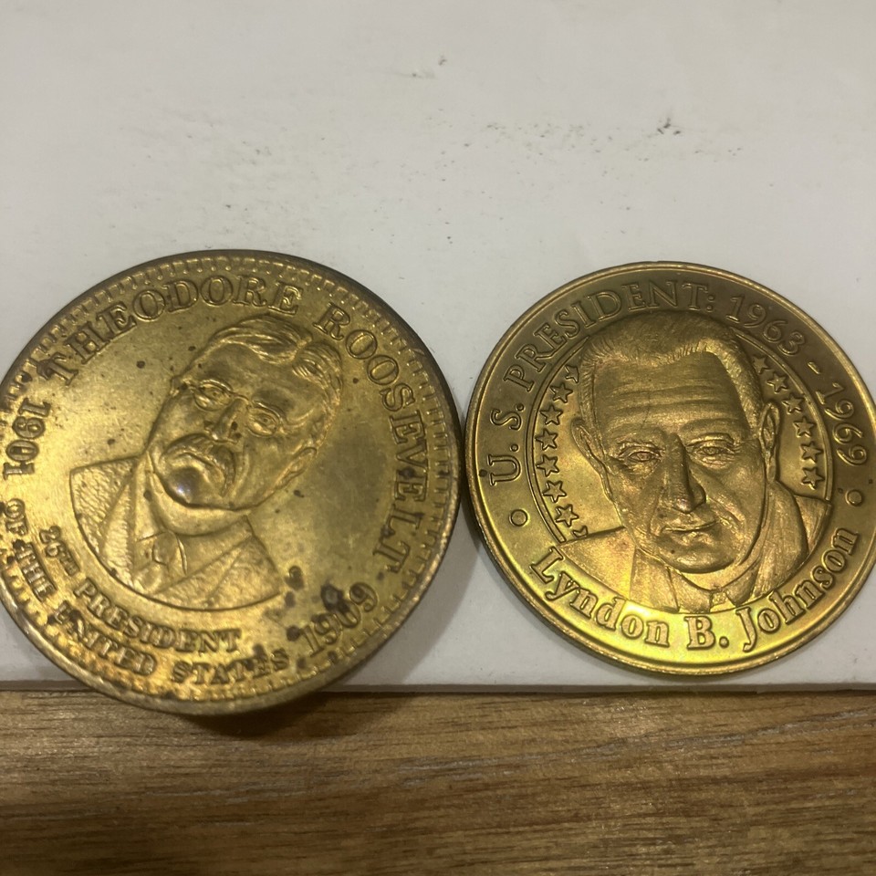 Sunoco presidential commemorative coin set . 10 presidents in ...