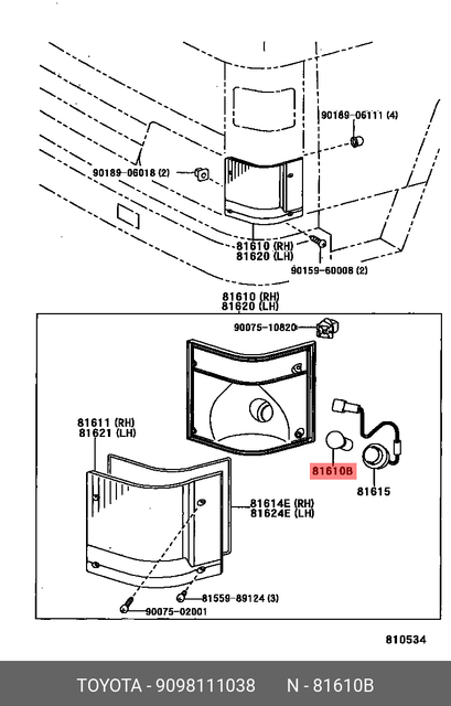 Genuine OE halogen lamp 9098111038 for TOYOTA 90981-11038 online kaufen ...