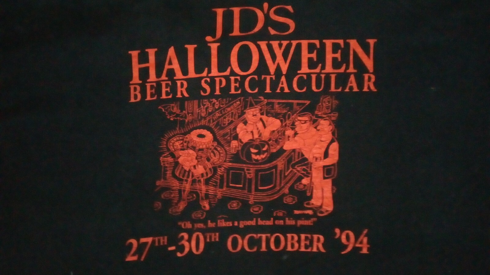 RARE ! vtg 90's JD'S HALLOWEEN BEER SPECTACULAR 1994 … - Gem