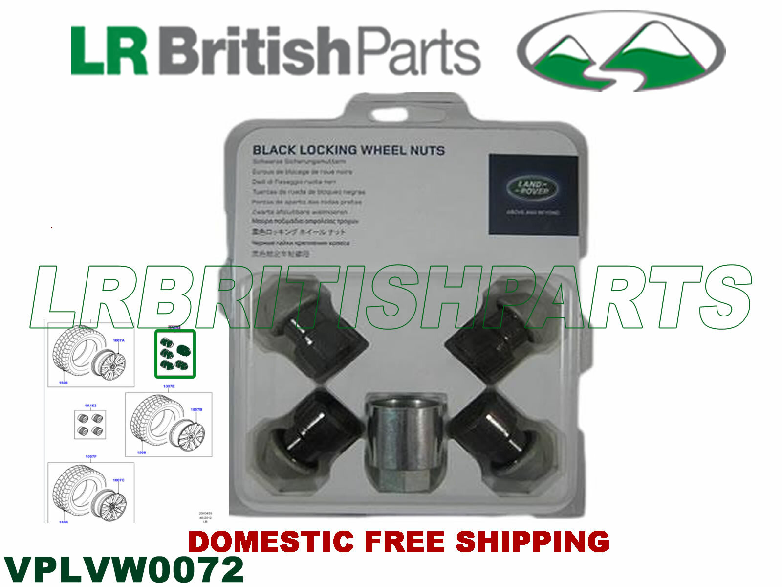 GENUINE LAND ROVER LOCKING LUG NUT SET LR2 EVOQUE DISCOVERY SPORT ...