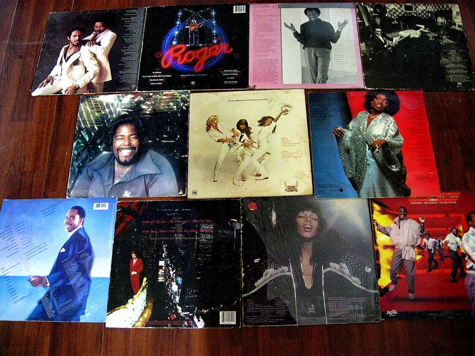Lot of 11 1970s Funk Soul Disco Vinyl LP ALBUMS Barry White RICK JAMES ...