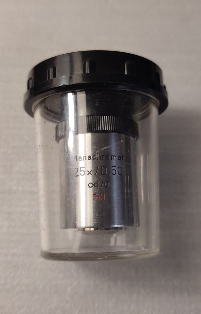 Carl Zeiss Planachromat Plan 25x 0,50 inf./0 POL objective microscope ...