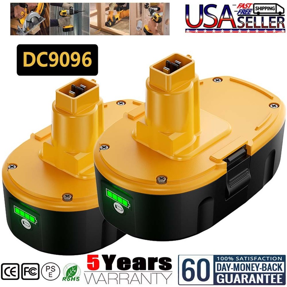 1-4PCS 8.0Ah 18V For Dewalt 18 VOLT DC9096-2,DC9098 DC9096 DC9099 Li ...