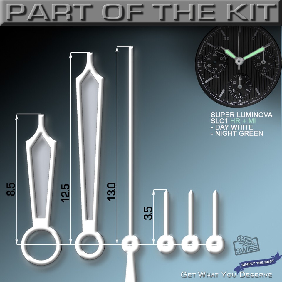 DO IT YOURSELF KIT: 7753 ETA-VALJOUX, DAYTONA, 316L, STAINLESS STEEL ...
