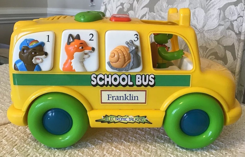 Franklin the Turtle Electronic Talking School Bus Play and Learn Wheels ...