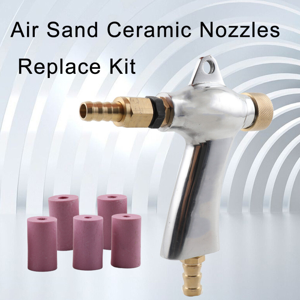 RZZ Sandblast Gun Air Sand Blasting Ceramic Nozzles Replace Sandblaster ...