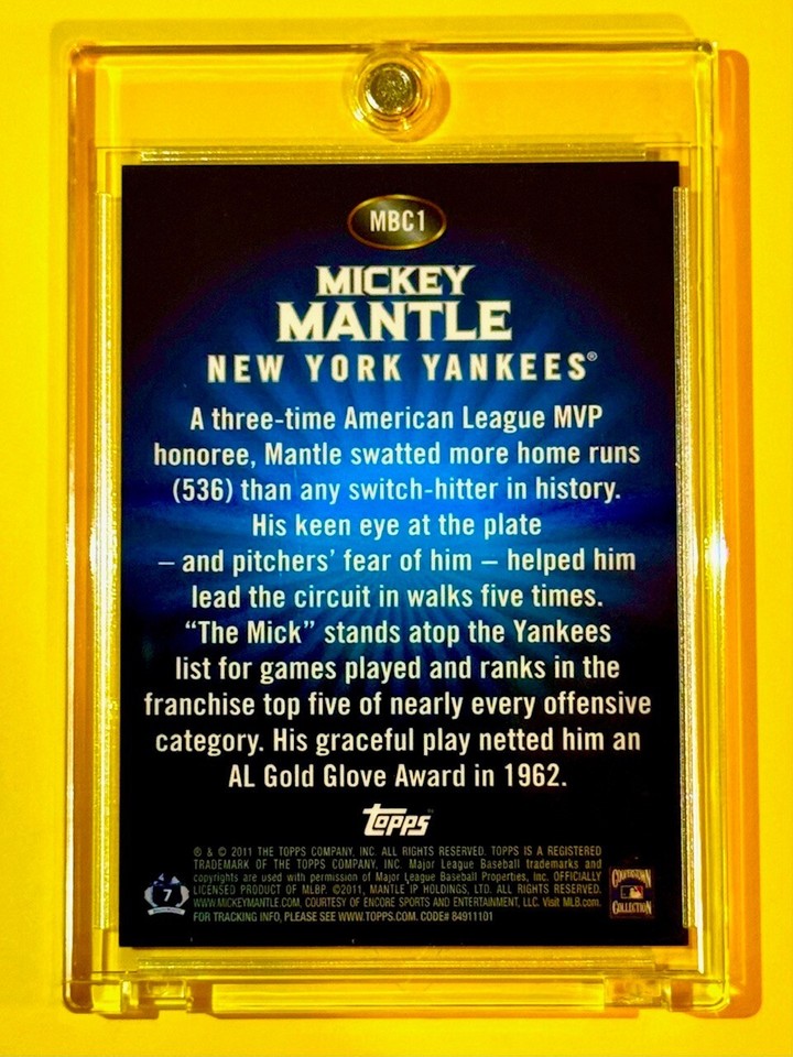 Mickey Mantle RARE TOPPS CHROME MEGA BOX REFRACTOR NEW YORK YANKEES ...