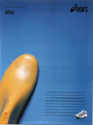 2003 PRINT AD - ASICS RUNNING SHOE AD - ASICS NEW YORK CITY MARATHON ...