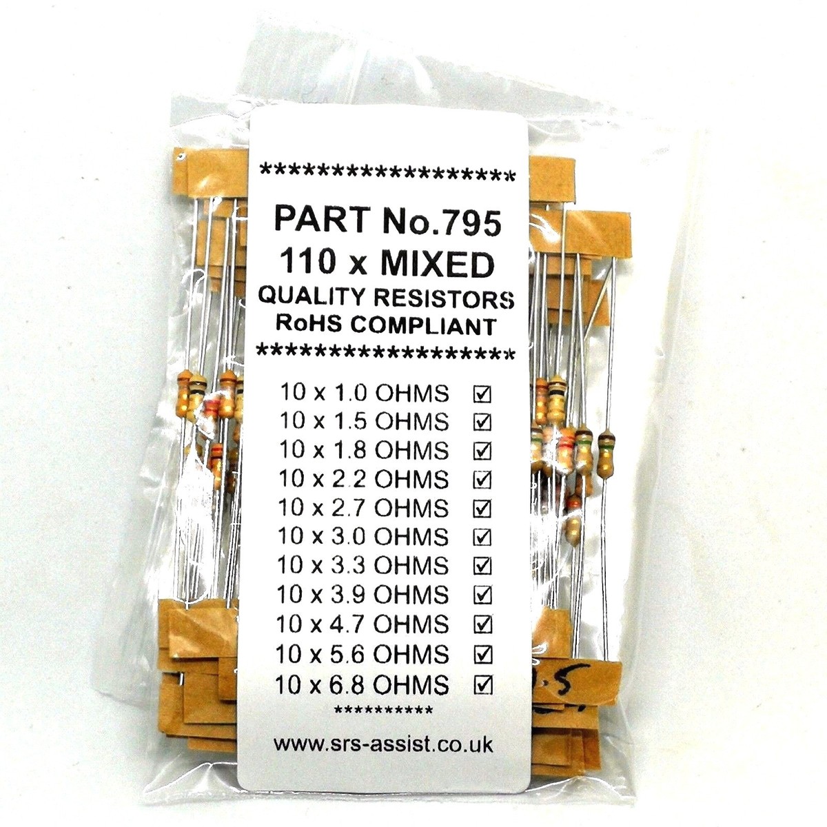 0.25W 2A Fused Resistor SRS Diagnostic - 2 Pin, 0.25W, 2 Amp Fused For ...