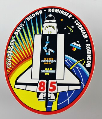 NASA STS-85 Sticker TRYGGVASON DAVIS BROWN ROMINGER CURBEAM ROBINSON | eBay
