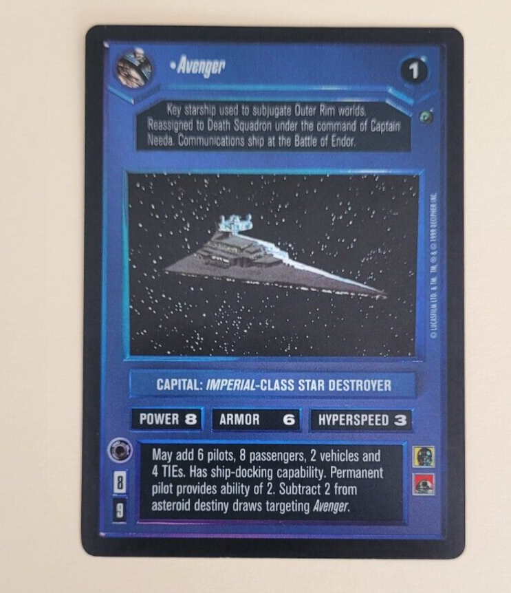 Decipher Star Wars CCG Avenger VRF Foil Reflections I DS SWCCG | eBay
