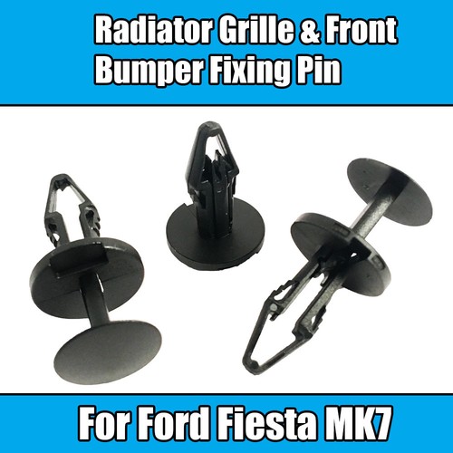 10x Clips For Ford Fiesta MK7 Radiator Grille & Front Bumper Fixing Pin ...
