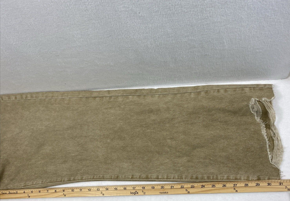 Kancan Jeans Womens Size 13 Tan Denim Distress Raw Hem Flare Ultra High ...