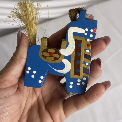 Yawata Uma Horse Wood Figurine Hand Painted Japanese Folk Art Set Of 2 ...