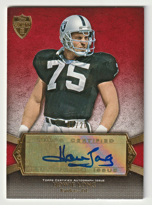Howie Long 2011 Topps Supreme Autograph Auto #7/20 Oakland Raider HOFer ...