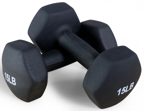 Neoprene Dumbbell Hand Weights – Anti-Slip – 15-Pound, Pair – 15-Pound ...