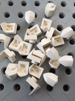 Lego 1X1 White Plate With Vertical Tooth New Lego Brick 15070 Lot Of 25 ...