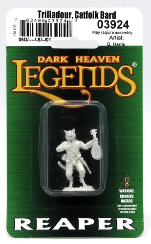 Reaper 03924 Trilladour Catfolk Bard (DHL) Cat Musician with Lute Hero ...