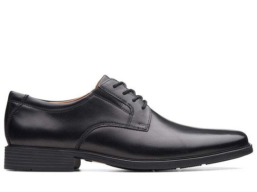 Clarks uomo Tilden Plain nero in pelle mezza scarpa elegante | eBay