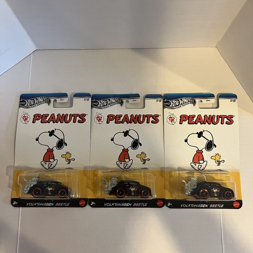 Hot Wheels Peanuts Snoopy Silver Series Volkswagen Beetle Lot Of 3 IN ...