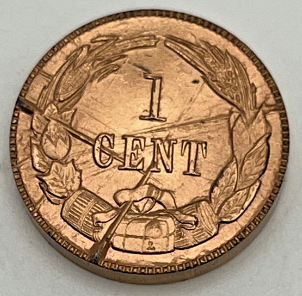 1861 Confederate States of America CSA 1 Cent Bashlow Restrike Original ...