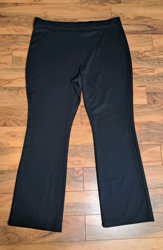 Woman Within Pull On High Waist Straight Leg Pants Size 26 Tall Black ...