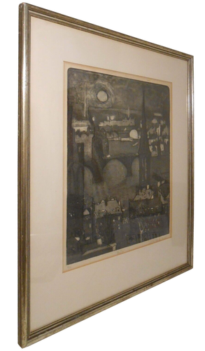 ISABELLA BANKS MARKELL (USA 1891-1980) 'BOSTON' B/W AQUATINT PRNT #4/50 ...