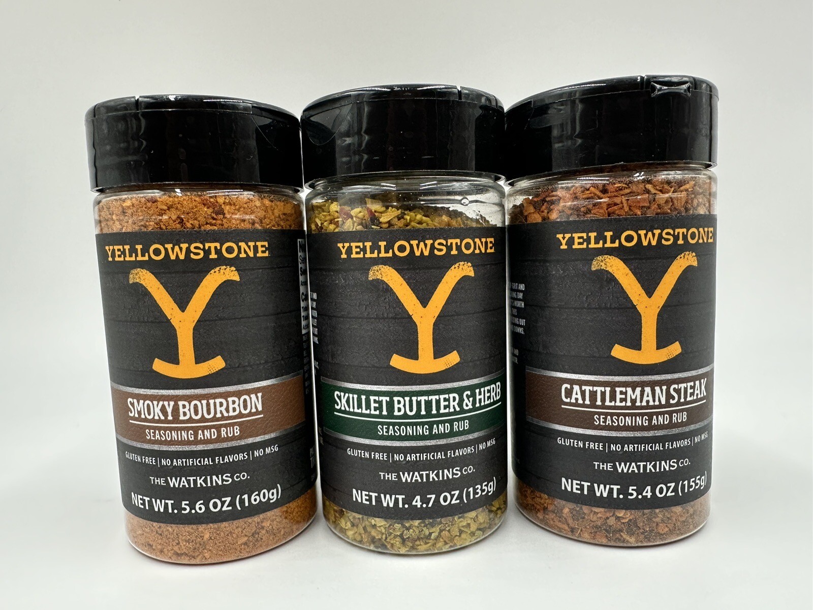 Yellowstone Seasoning lot of 3 Smoky Bourbon, Cattleman Steak, Skillet ...