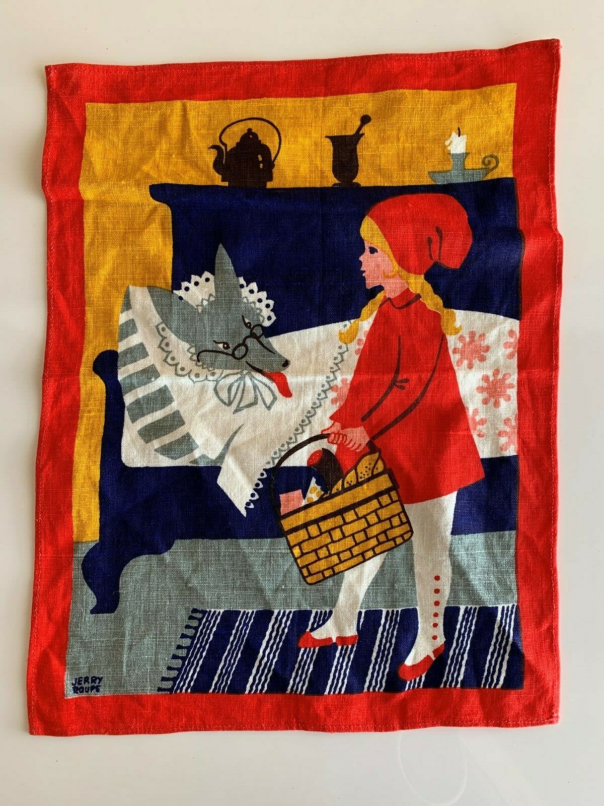 Jerry Roupe Vintage Hanging Tapestry Red Riding Hood Scandinavian ...