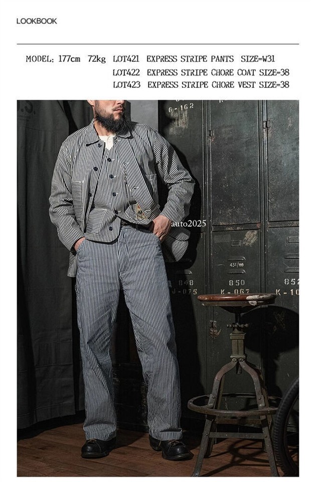 Rugged Bronson Hickory Stripe Railroad Pants Heritage Style Work Denim ...