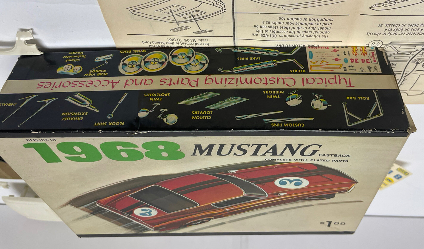 Vtg Palmer Plastics Replica 1968 MUSTANG Model Kit | eBay