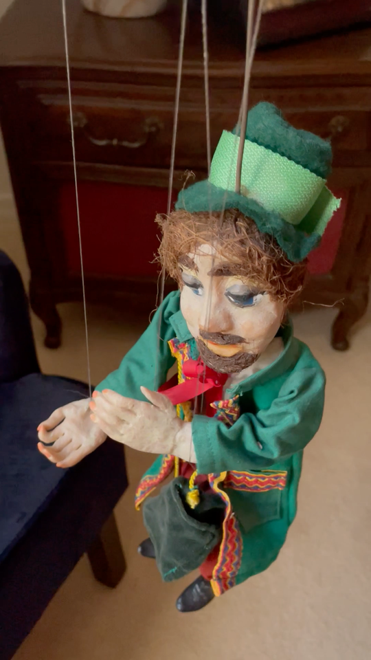 Vintage Marionette Professional String Puppet Folk Art | eBay