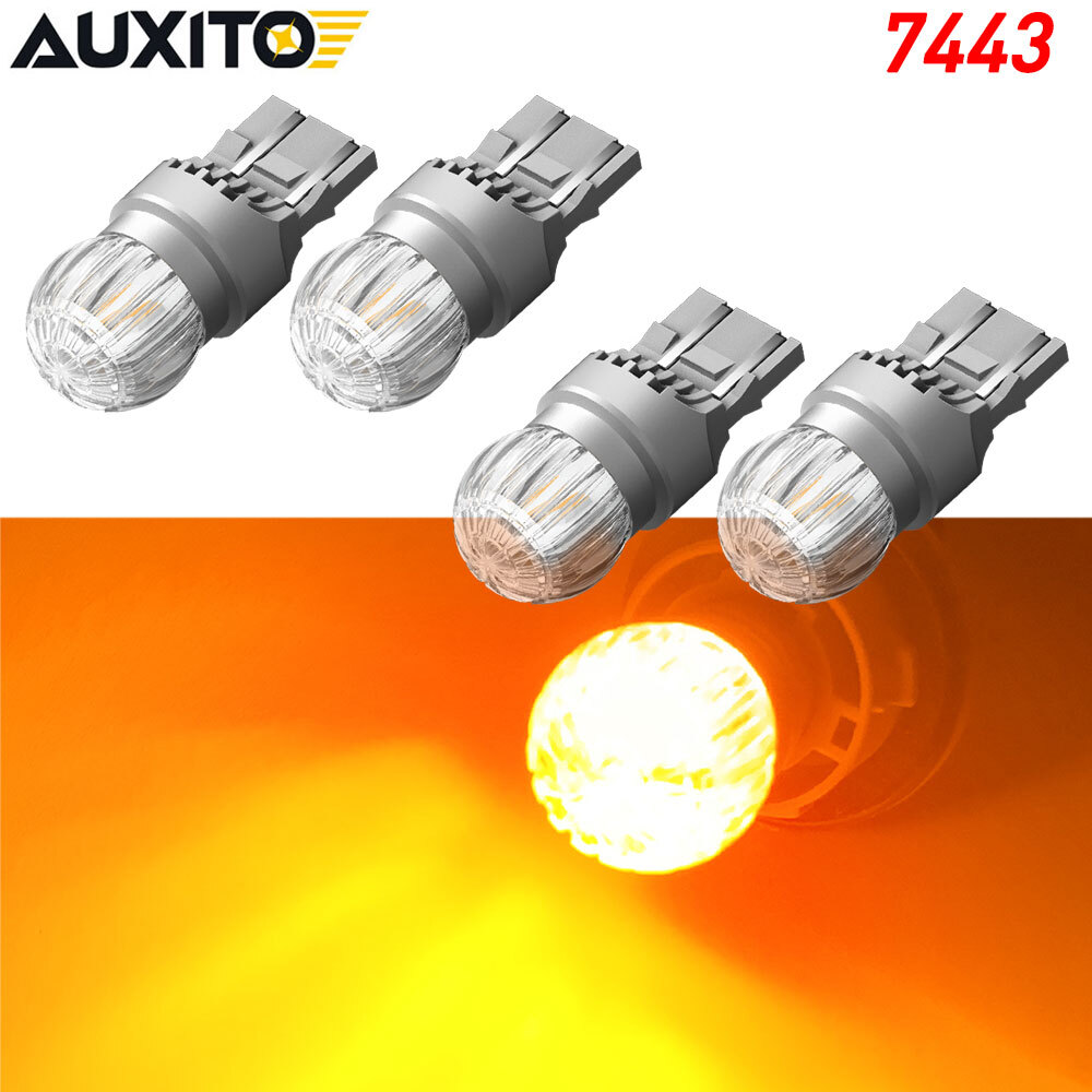 4pcs 7443 7440 7441 LED Amber Yellow Turn Signal Blinker Corner Light ...