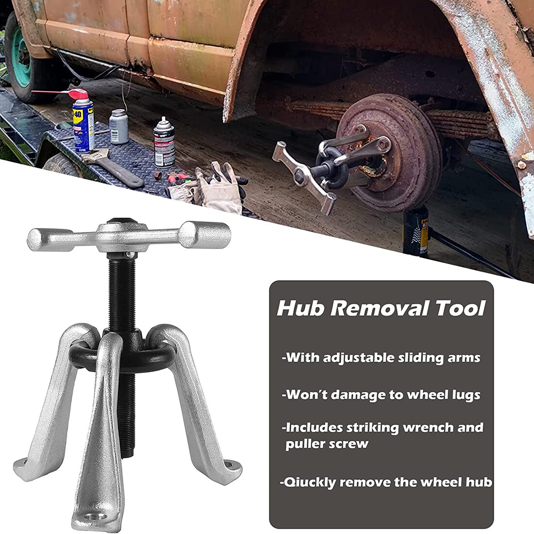 7394 Universal Hub Puller Wheel Hub Removal Tool Replace For OTC 7394 ...