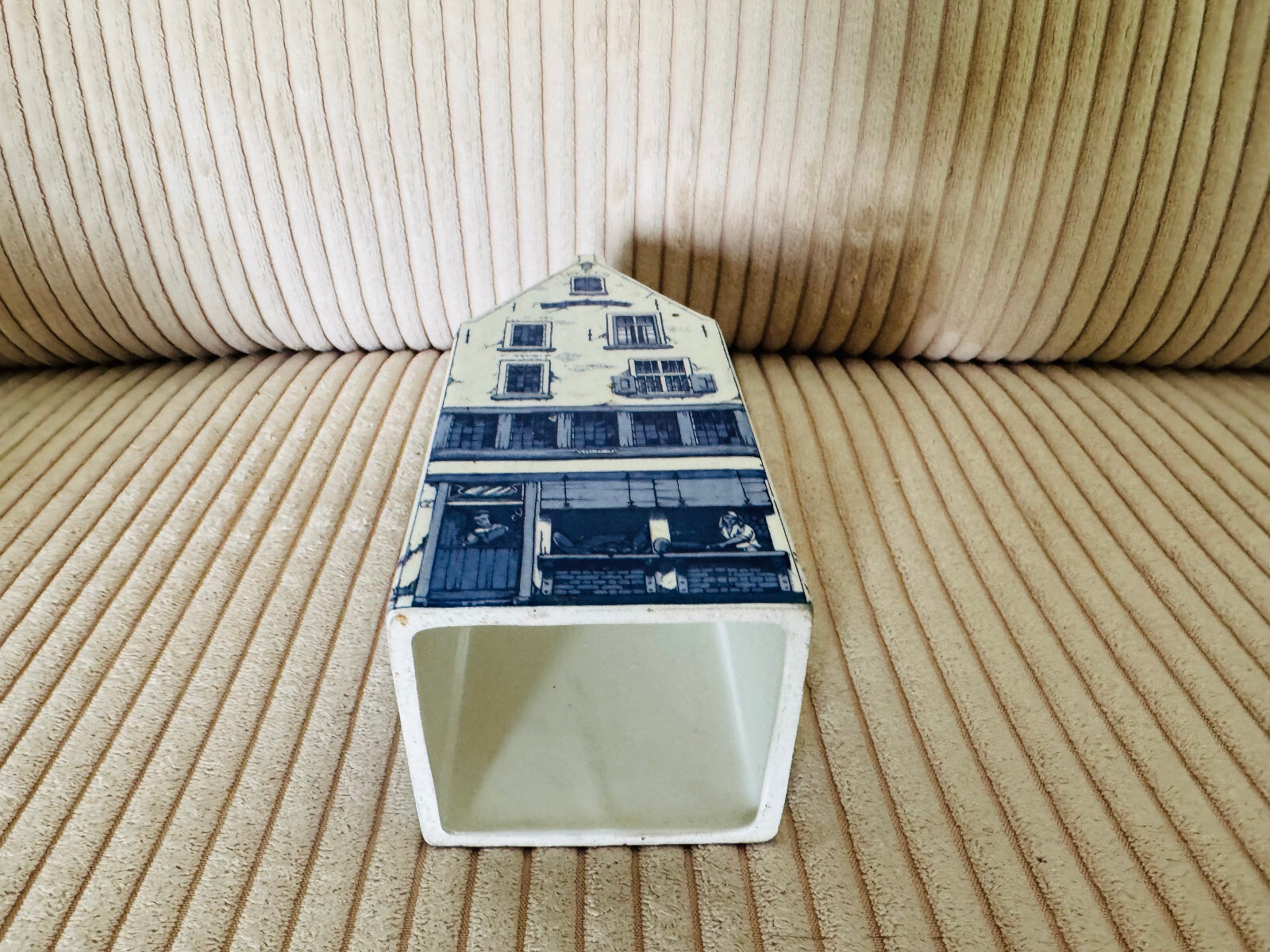 Old Vtg Delft Blue Handpainted Building LOT Clothing Store Bakery Dutch ...