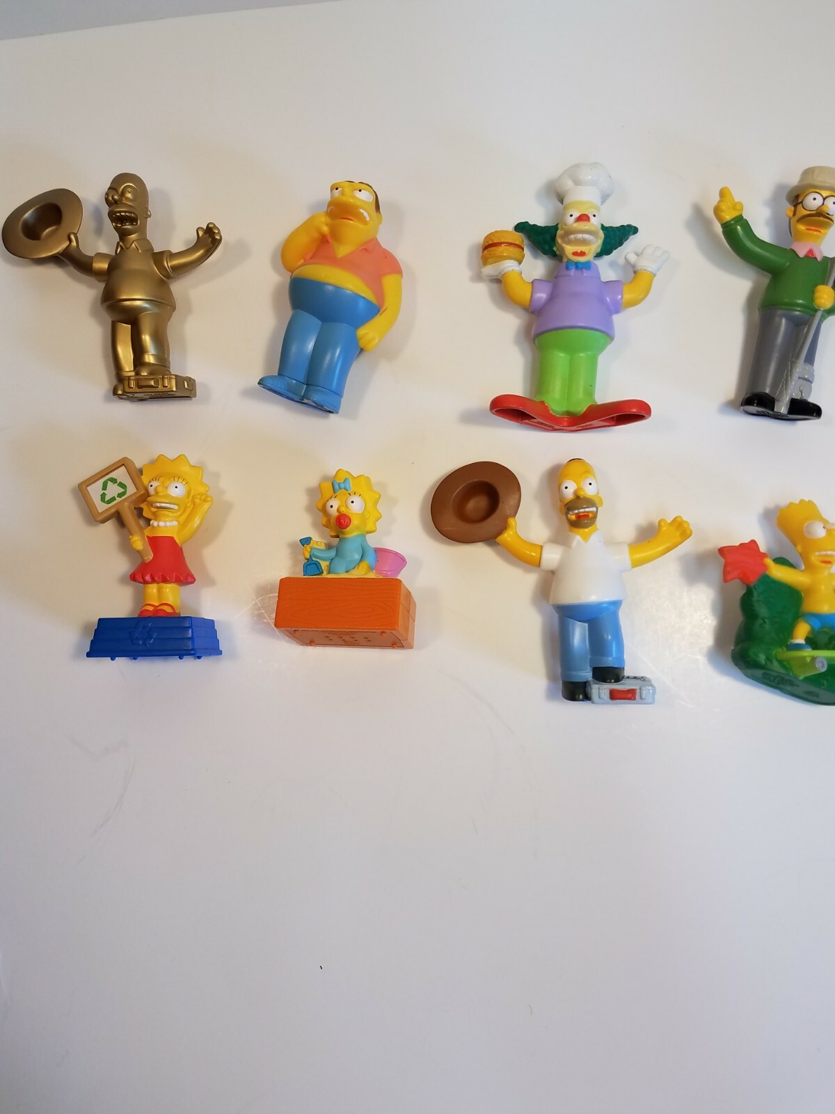 A lot's of 8 THE SIMPSONS MOVIE + Homer Simpson Gold Talking Figure | eBay