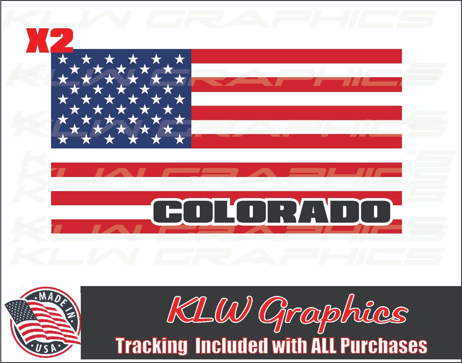 Colorado Decal Sticker USA America Flag United States Car Truck JK JL ...
