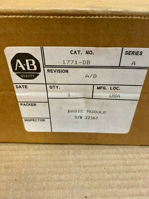 NEW Allen Bradley 1771-DB Series A REV A/D Basic Module KMGM | eBay