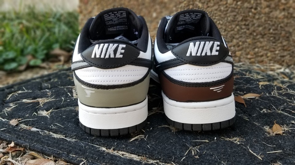 Nike Dunk Low Custom Size 10 Cartoon Theme Earth Tones | eBay