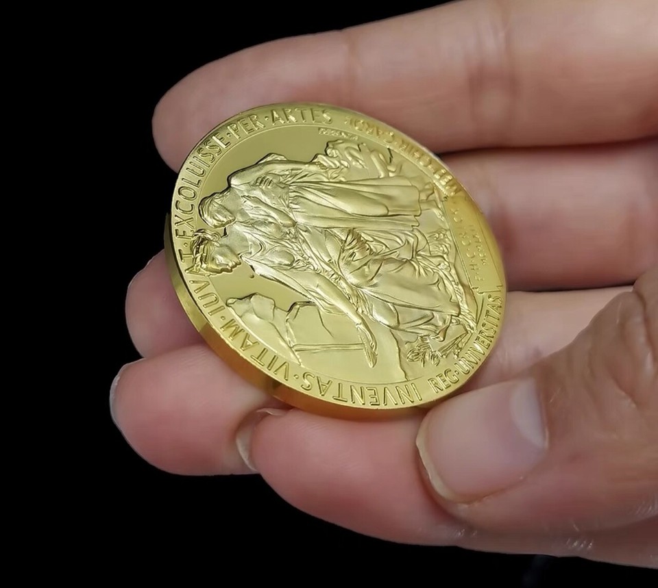 Gold Plated Nobel Peace Prize Metal Quality Commemorative Coin ...
