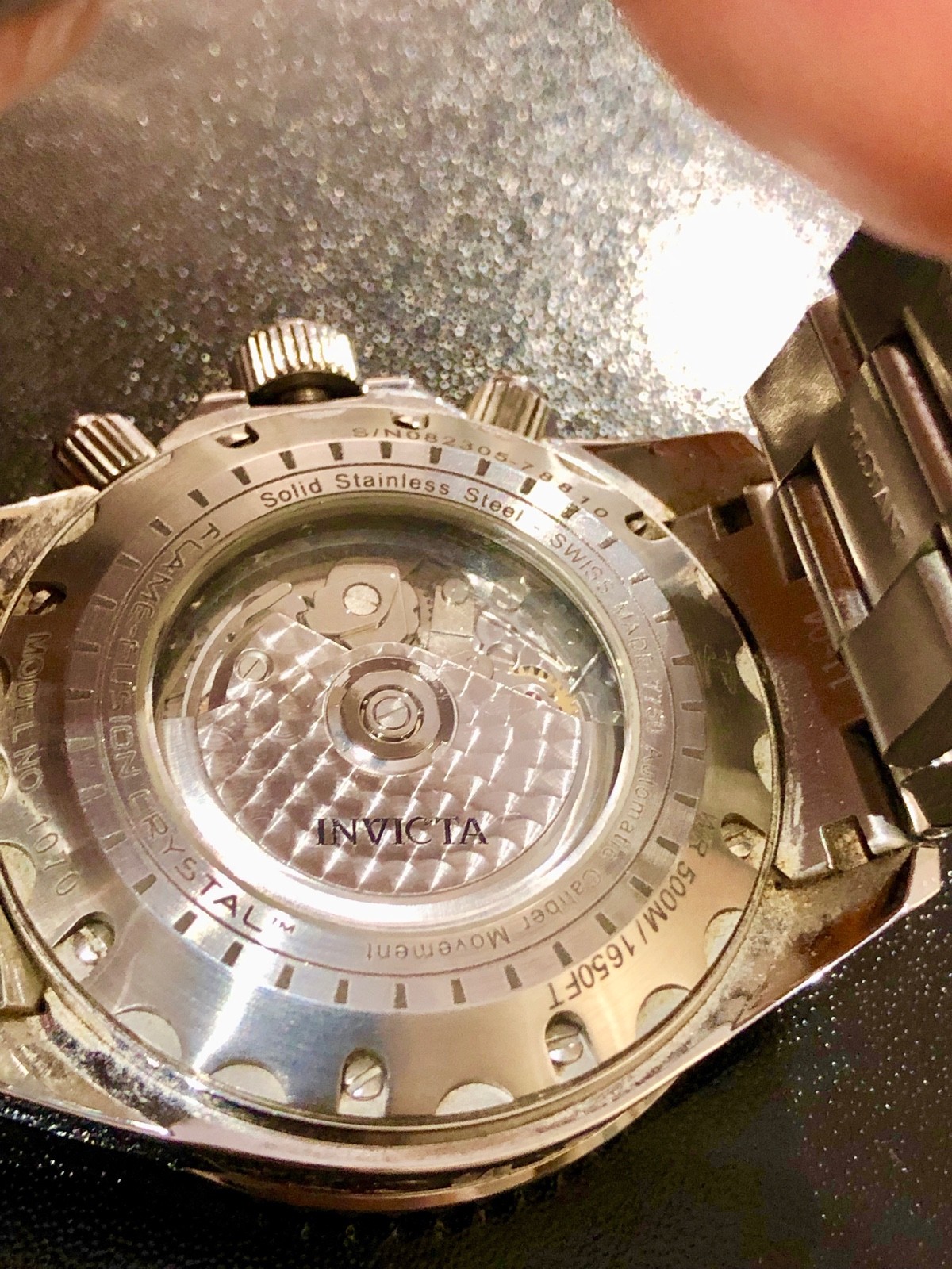 INVICTA PRO DIVER MEN MODEL 1070 WATER RESISTANCE 500m, 50 ATM, 7750 ...