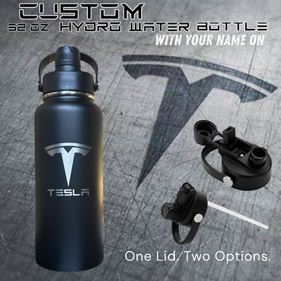 TESLA CUSTOM Water Bottle Insulated Stainless Steel- 32oz WITH YOUR ...