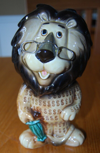 Vintage LEFTON Hubert the Lion Ceramic Harris Bank H13384 with Stopper ...