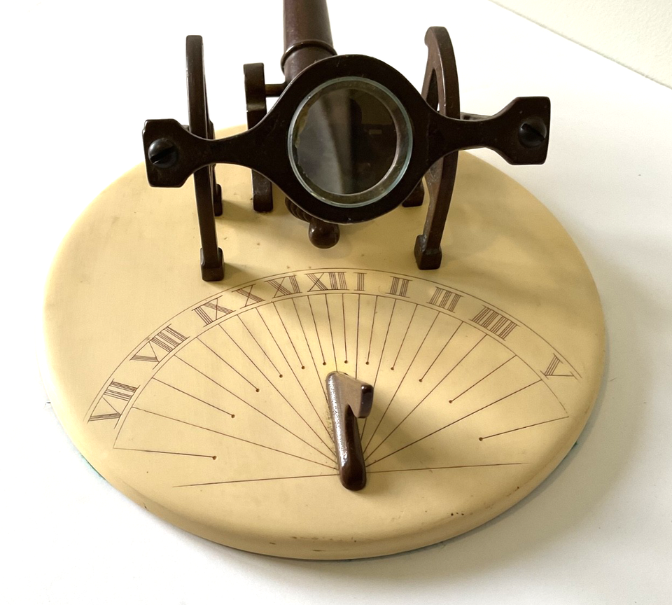 RARE EARLY NOON CANNON SUNDIAL MAGNIFIED GLASS LIGHTING CANNON ALL ...
