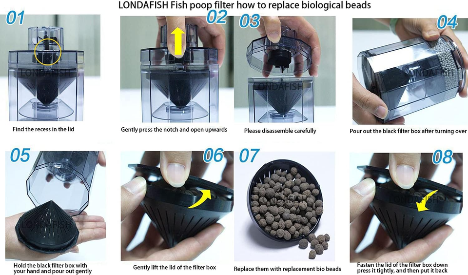 Aquarium Fish Stool Suction Collector Fish Tank Filter Accessories Fish ...